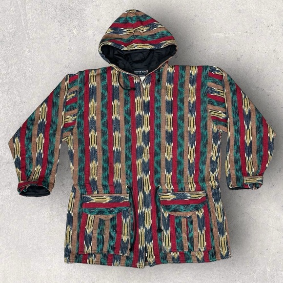 Mayan Art | Jackets & Coats | Vintage Mayan Art Boho Tribal Aztec Full ...